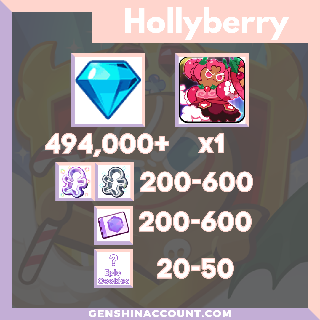 Cookie Run: Kingdom Hollyberry Cookie Starter Account ( Hollyberry ...