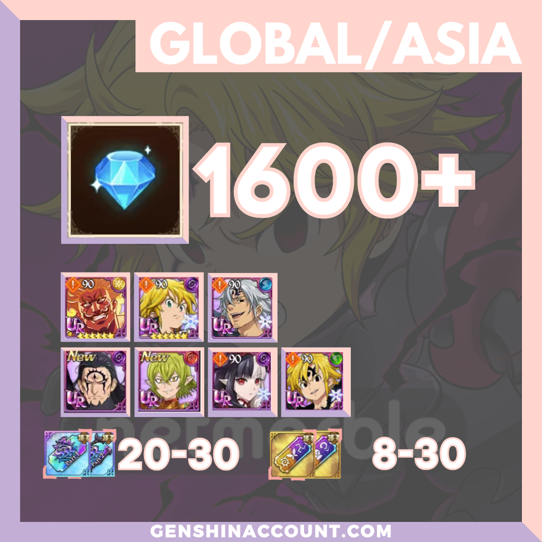 7DS Seven Deadly Sins Grand Cross Diamonds Starter Account - Selection ...