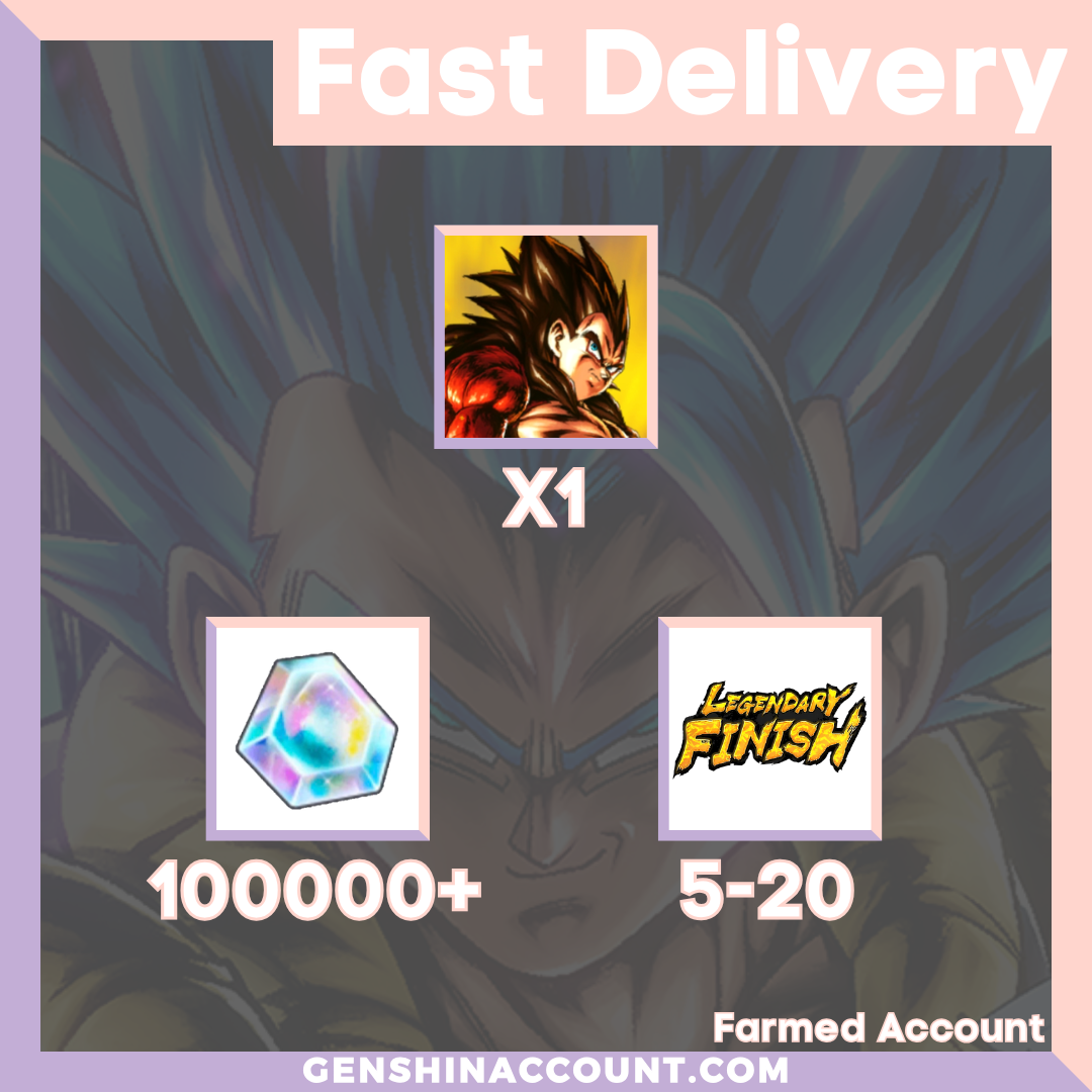 DRAGON BALL LEGENDS - UL Super Saiyan 4 Vegeta Farmed Starter Account ...