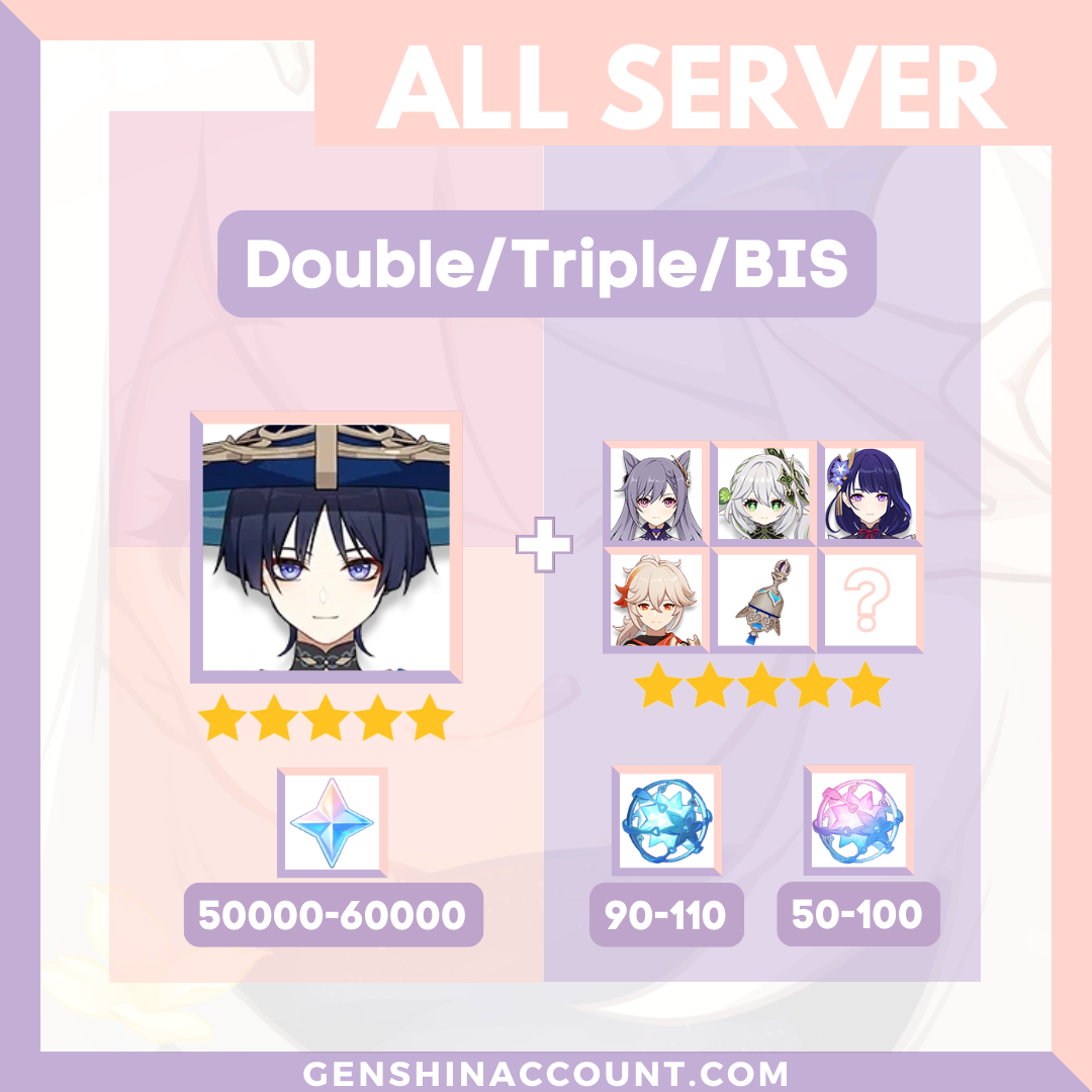 Genshin Impact Farmed Starter Account - Wanderer Scaramouche ( America ...