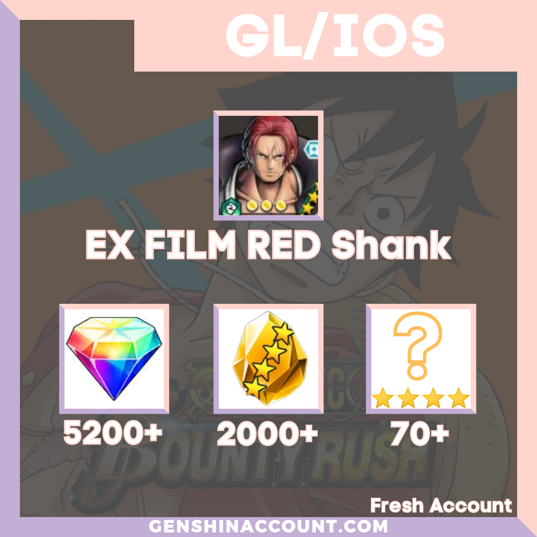 ONE PIECE Bounty Rush FLIM RED Shanks Starter Account - ( Global | iOS ...